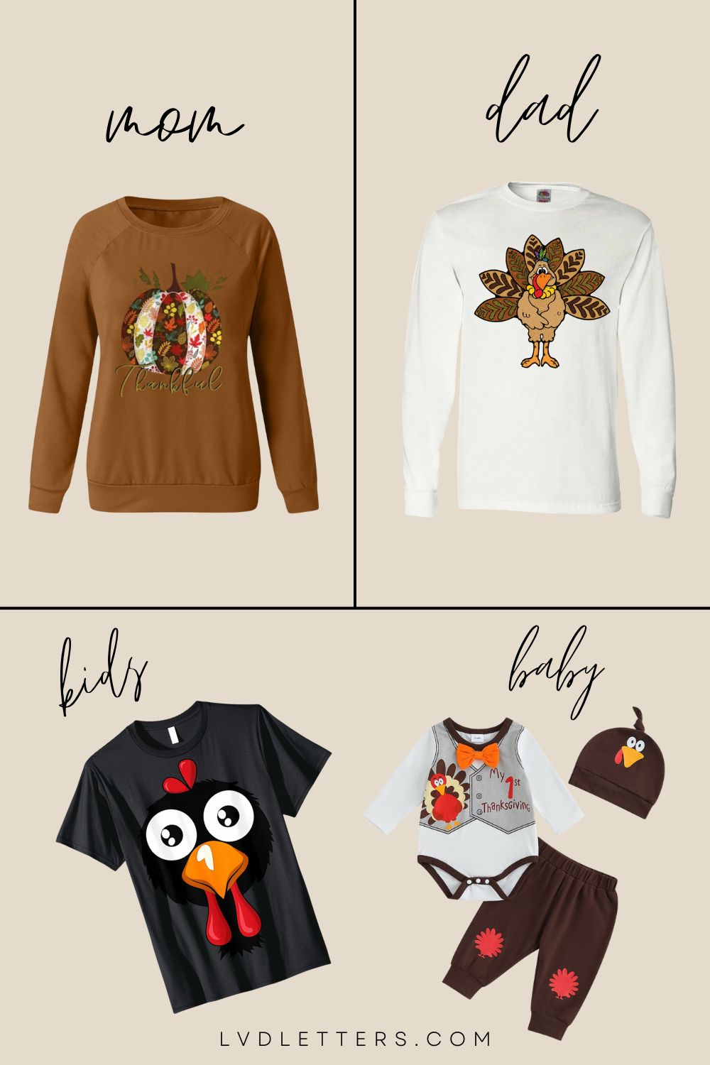 Family Thanksgiving Outfits Perfect for Holiday Photos - LVD Letters